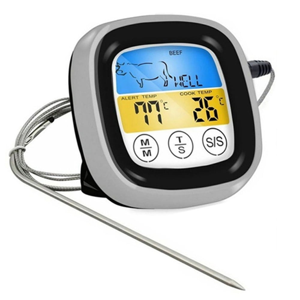 TITOUMI Digital Meat Thermomet, Touchscreen, Long Probe, Kitchen Timer ...