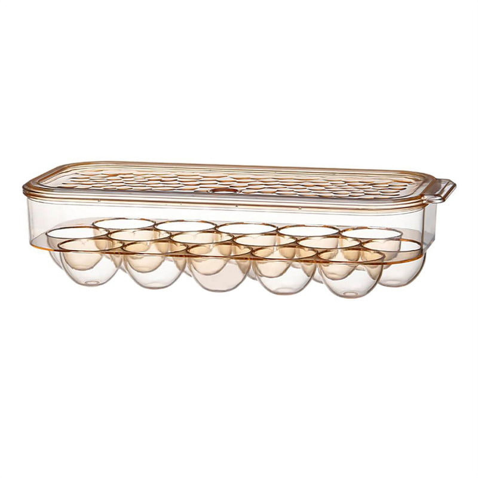 TITOUMI Egg Preservation Box Container with Lid, Stores 18 Eggs, Clear ...