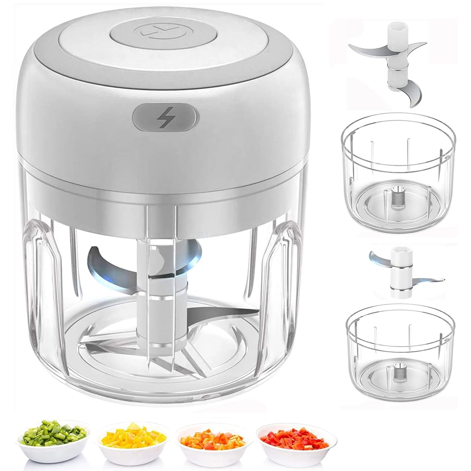 TITOUMI Electric Vegetable Chopper, Rechargeable Portable Mini Food ...