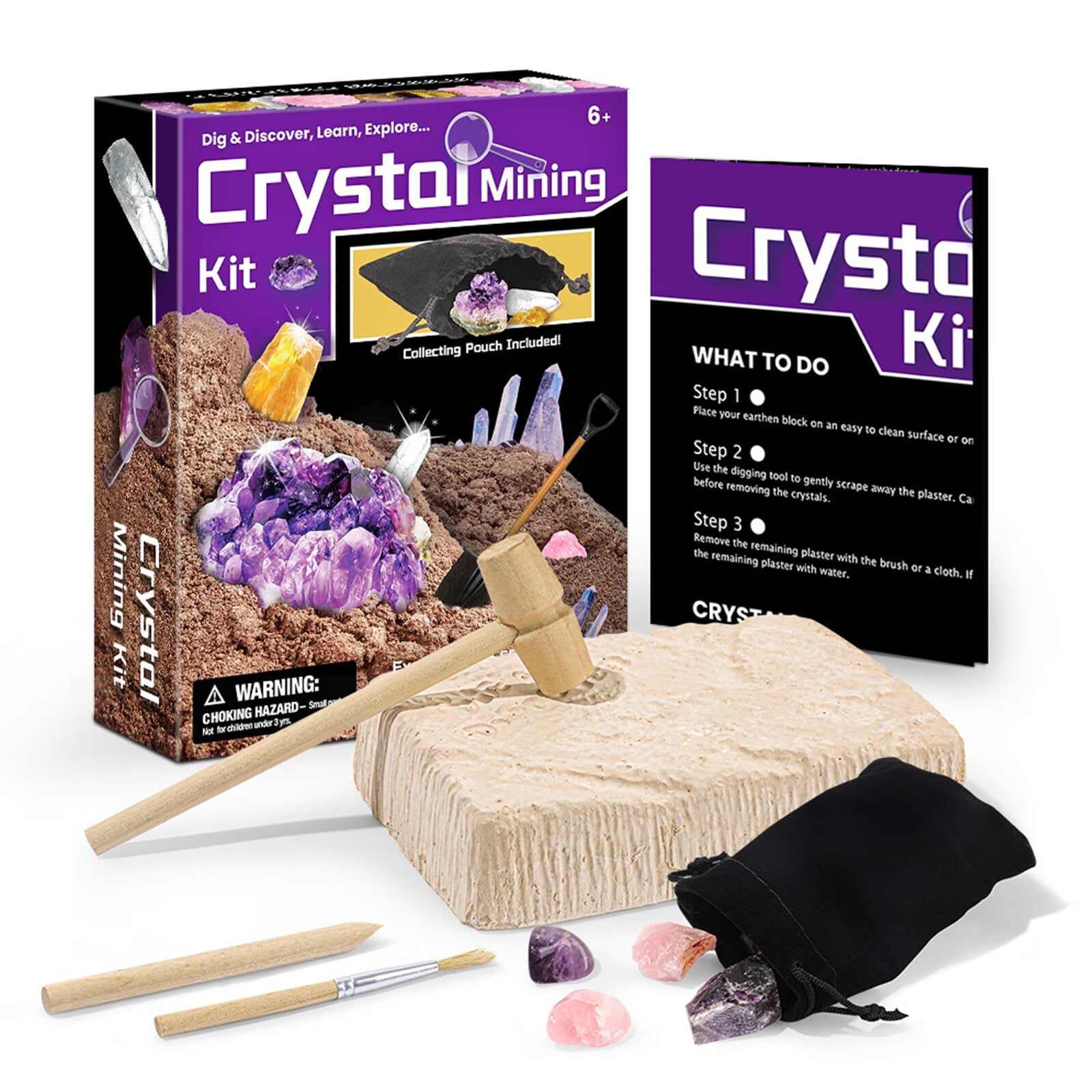 TITOUMI Mega Fossils and Gemstones Dig Kit - Dig Real Fossils and Gems ...