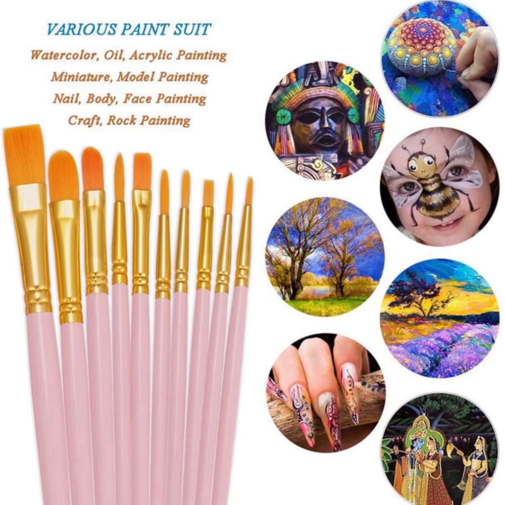TITOUMI Paintbrush Sets 2 Pa 20 PCS Nylon Hair Artist Acrylic Paint ...