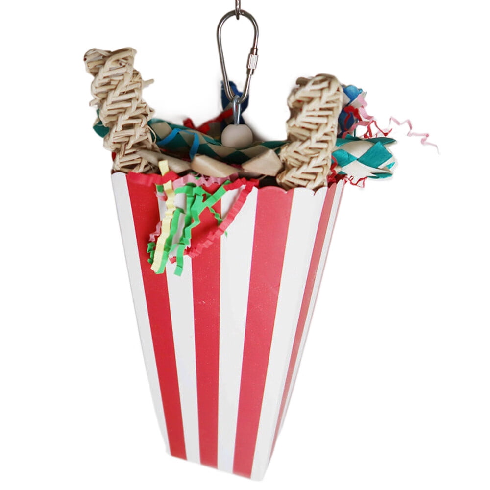 TITOUMI Parrot Toys, Parrot Toy Striped Treat Binge Bucket - Walmart.com