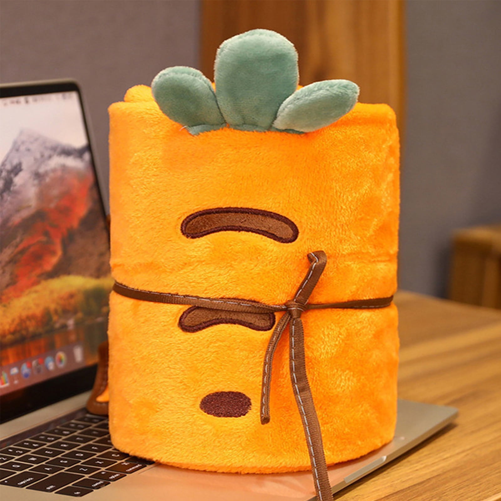 TITOUMI Protable Flannel Nap Blacket, Cute Cartoon Air Conditioning Nap ...