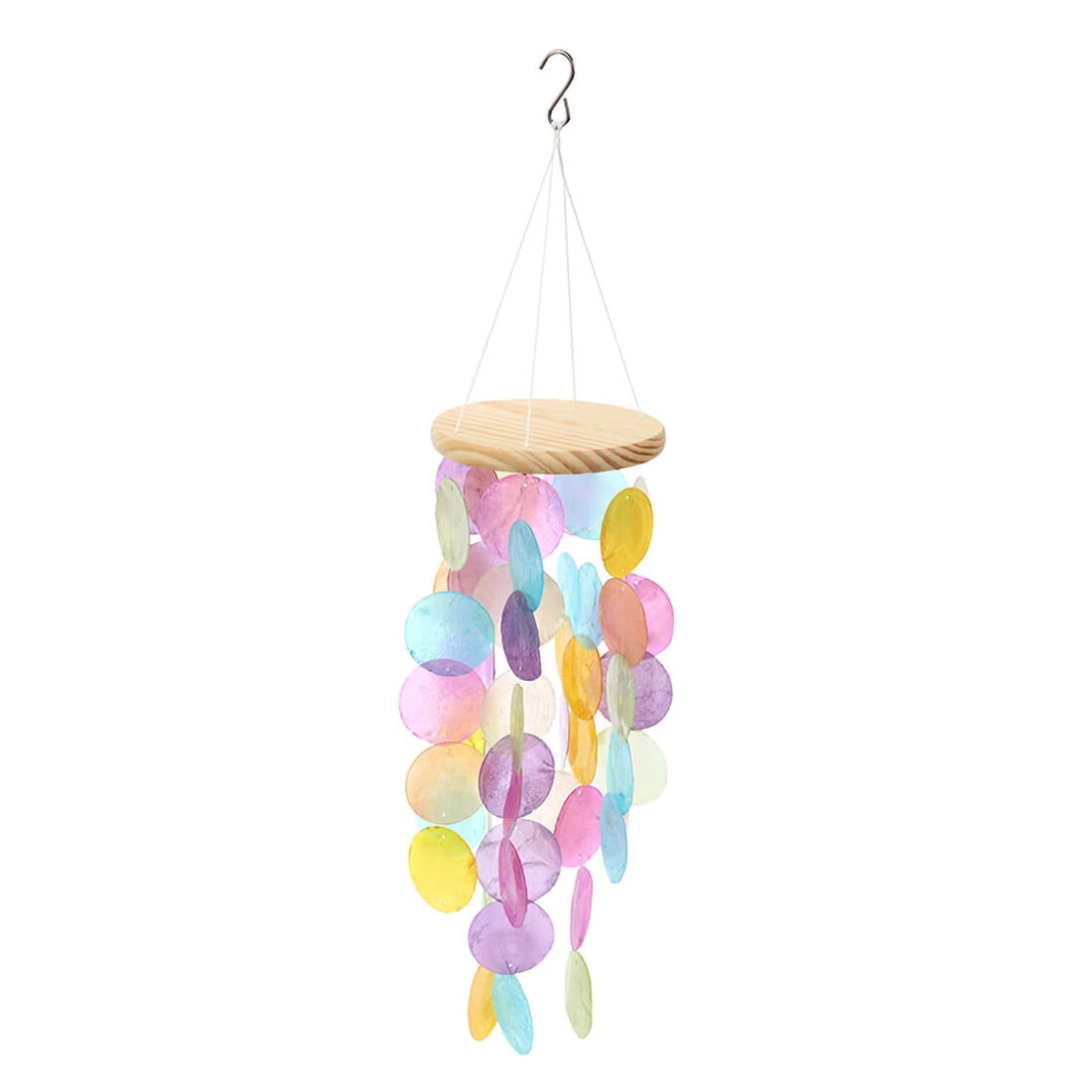 TITOUMI Rainbow Shell Wind Chimes Decor, Birthday Gift for Girls/ Kids ...