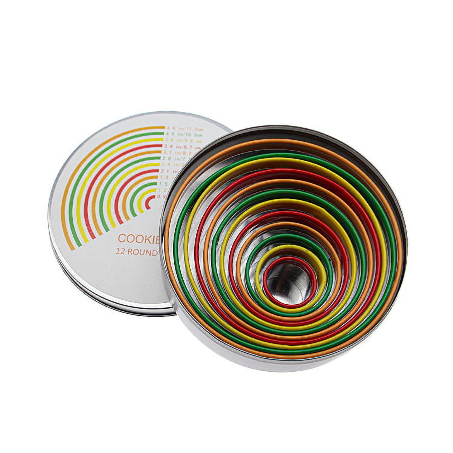 TITOUMI Round Cookie Biscuit Cutter Set, 12 Graduated Circle Pastry ...