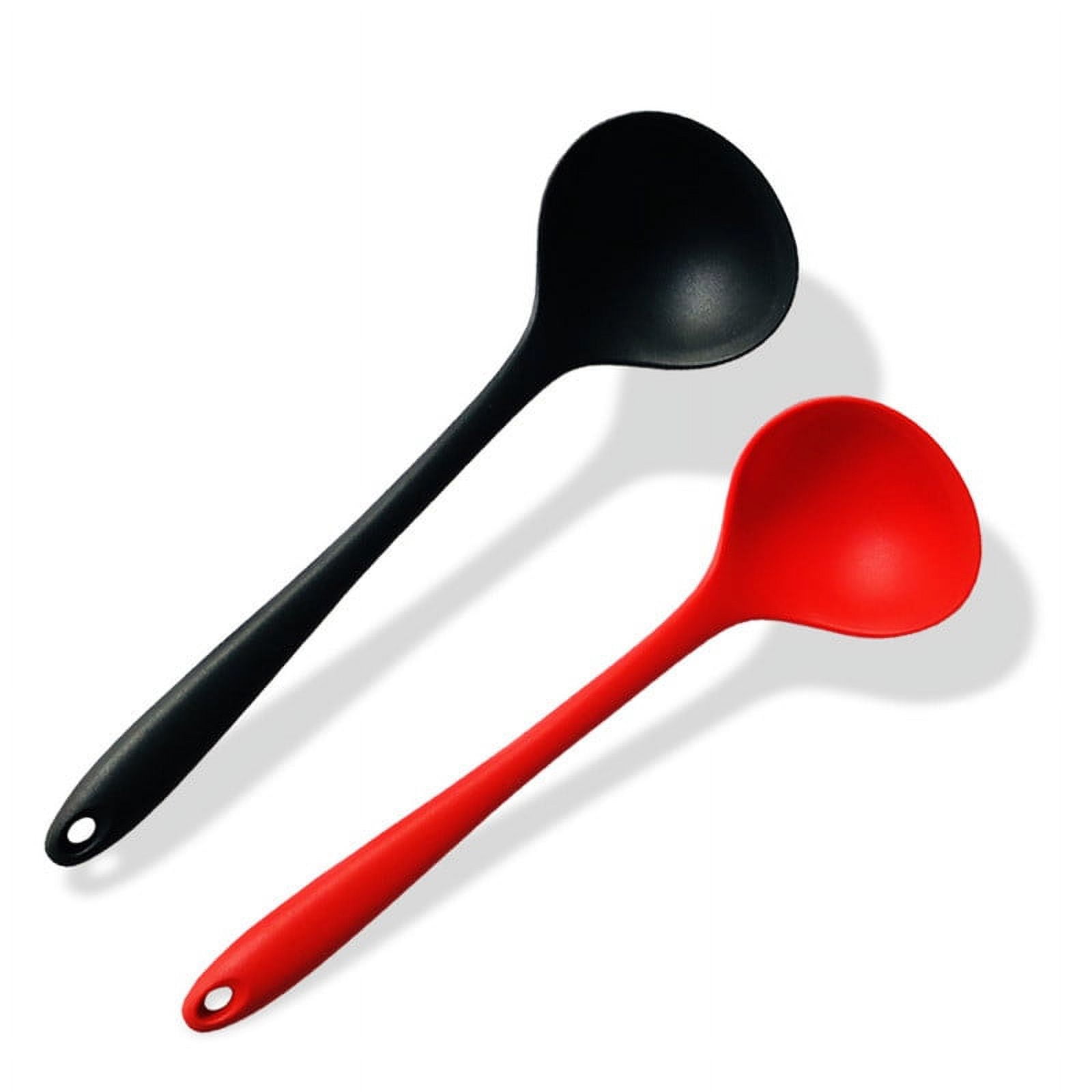 TITOUMI Silicone Ladle Spoon, Seamless and Nonstick Kitchen Ladles ...
