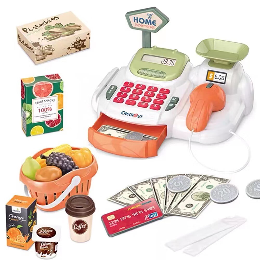 TITOUMI Simulation Supermarket With Basket Cash Register Combination ...
