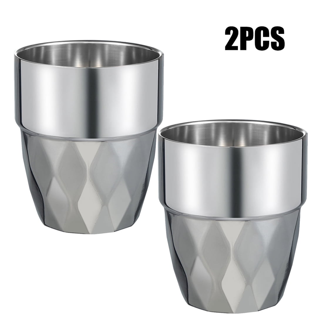 TITOUMI Stainless Steel Cup, 10.6 oz Set of 2 Stackable Stainless Steel ...