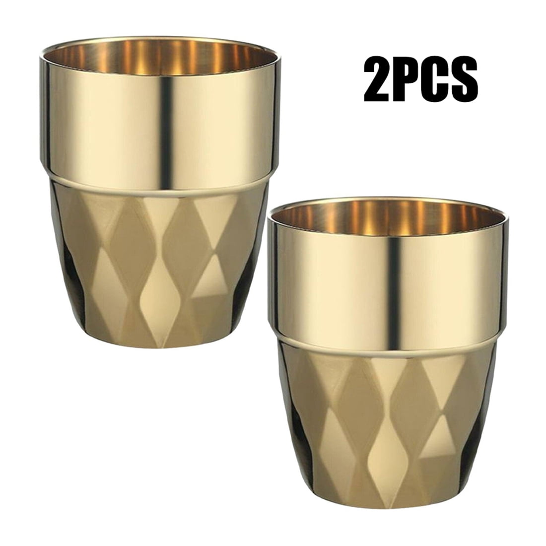 TITOUMI Stainless Steel Cup, 10.6 oz Set of 2 Stackable Stainless Steel ...