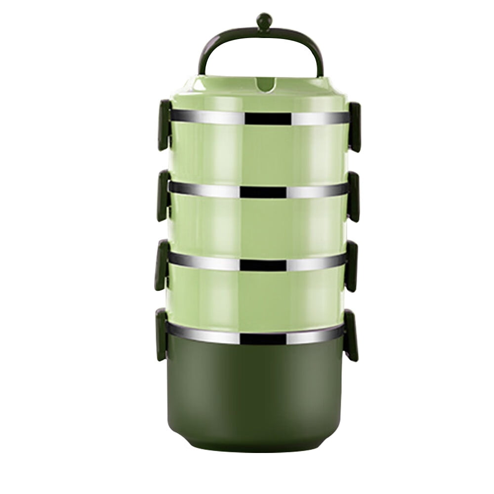TITOUMI Stainless Steel Stackable Bento Lunch Box Containers for Travel, Camping, Leak-Proof & 4 ...