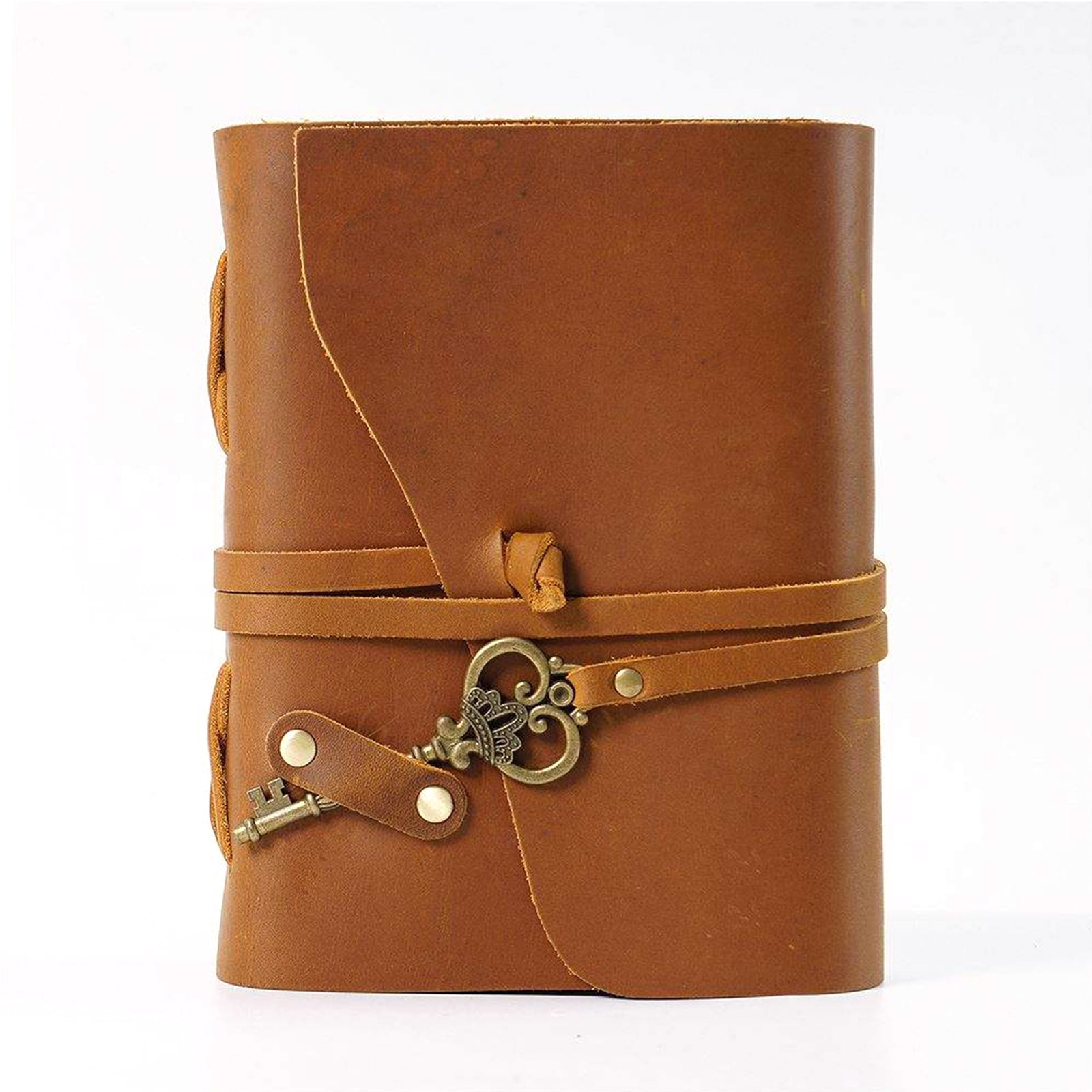 TITOUMI Vintage Leather Journal with Edge Paper and Vintage Key ...