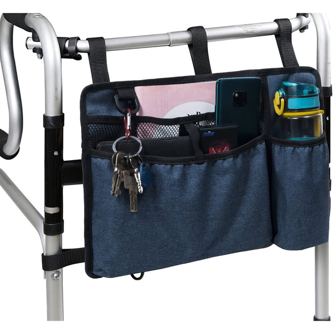 TITOUMI Walker Bag with Cup Holder, Hand Free Walker Organizer Pouch ...