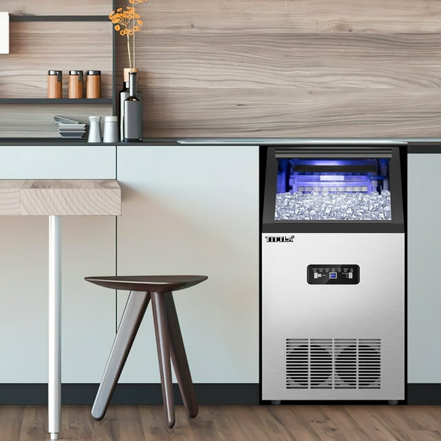 TITTLA Ice Maker Machine, Commercial Ice Machine,88Lbs/Day,Freestanding ...