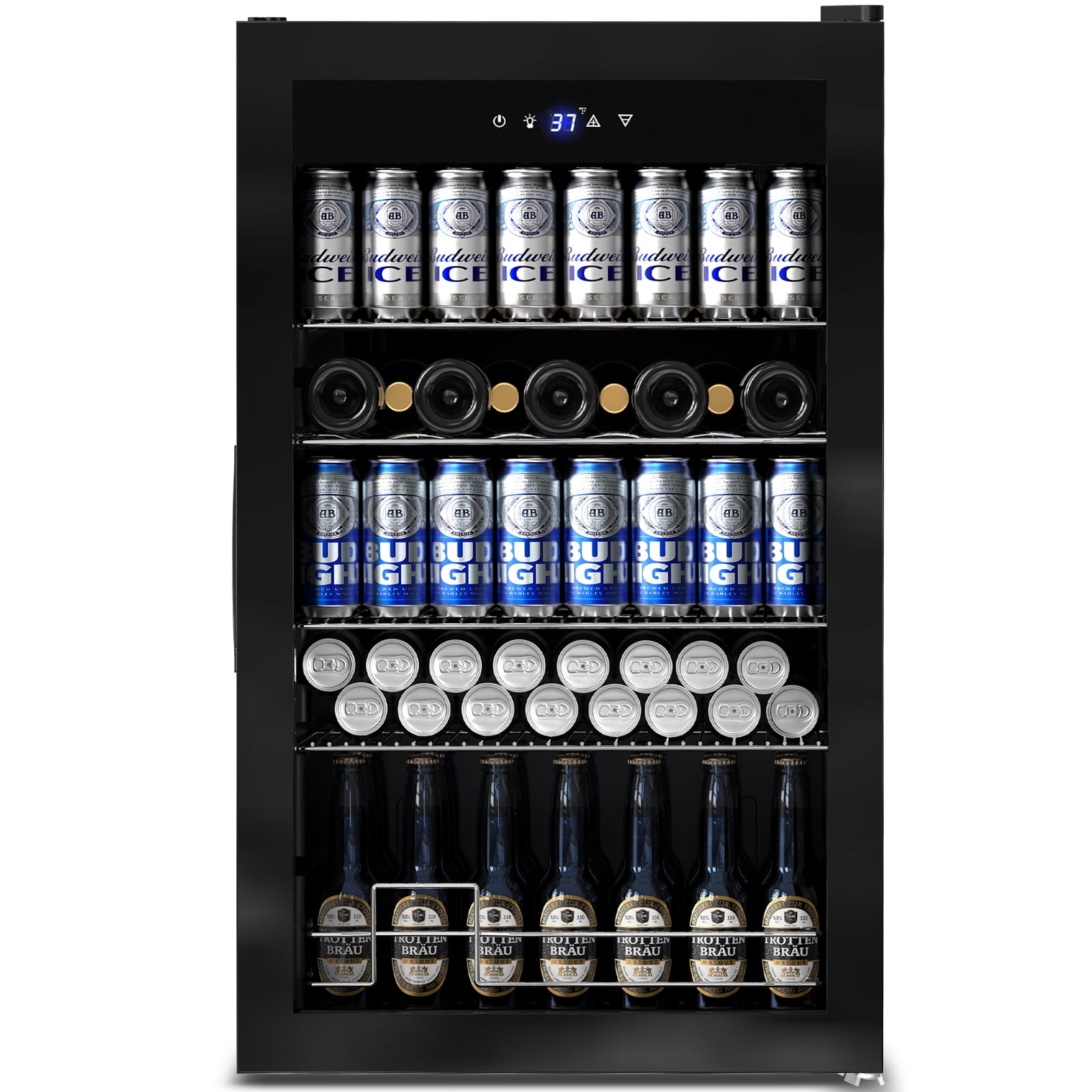 TITTLA Mini Fridge 150 Can Beverage Refrigerator,with Adjustable ...