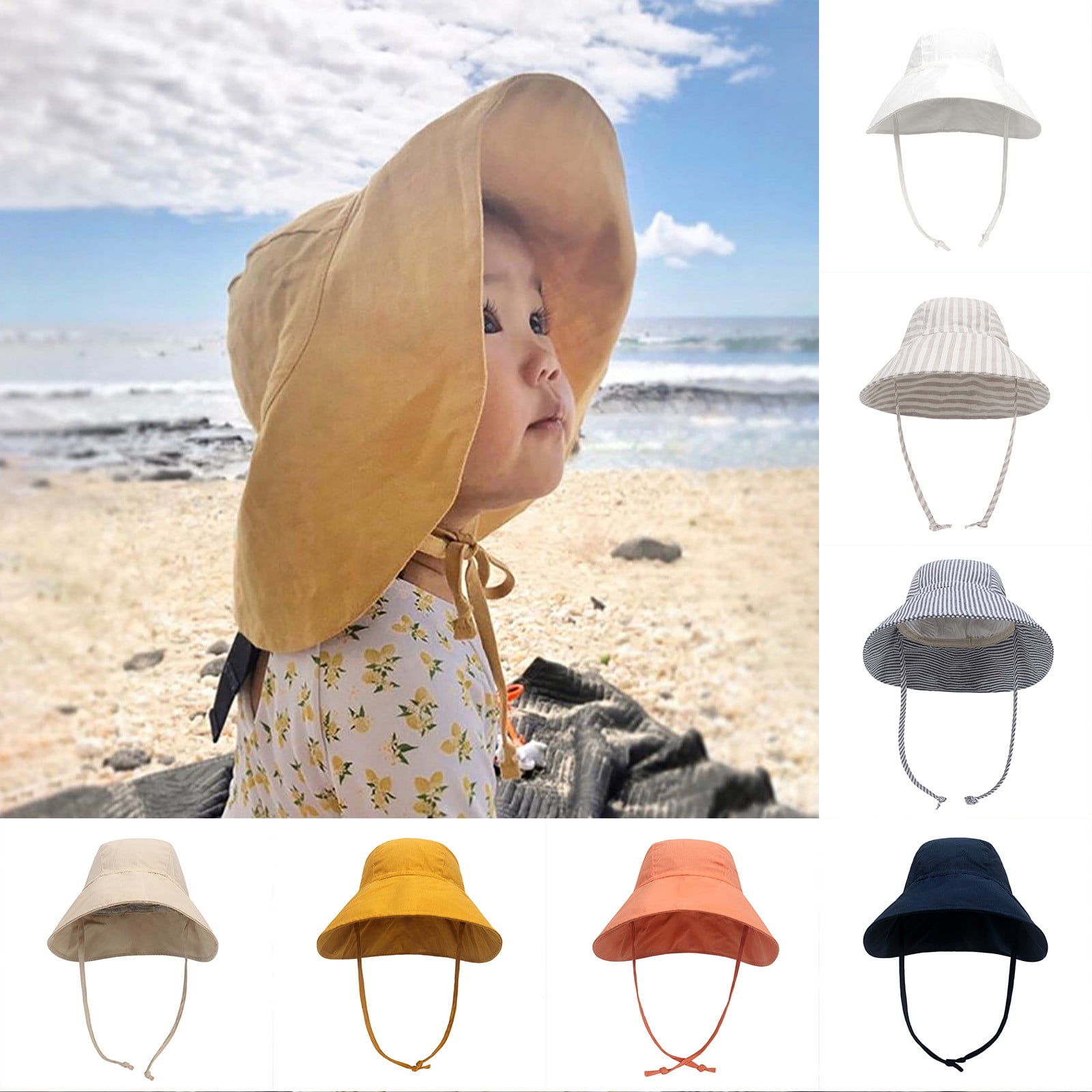 TIWEKE Bucket Hats for Kids,Toddler Bucket Hat Solid Cap Boys Hat Baby ...