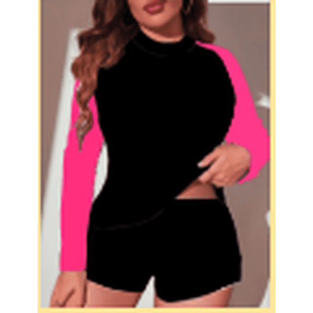 TIYOMI Ladies Plus Size 4X Surfing Long Sleeve Swimsuits 2 Piece ...