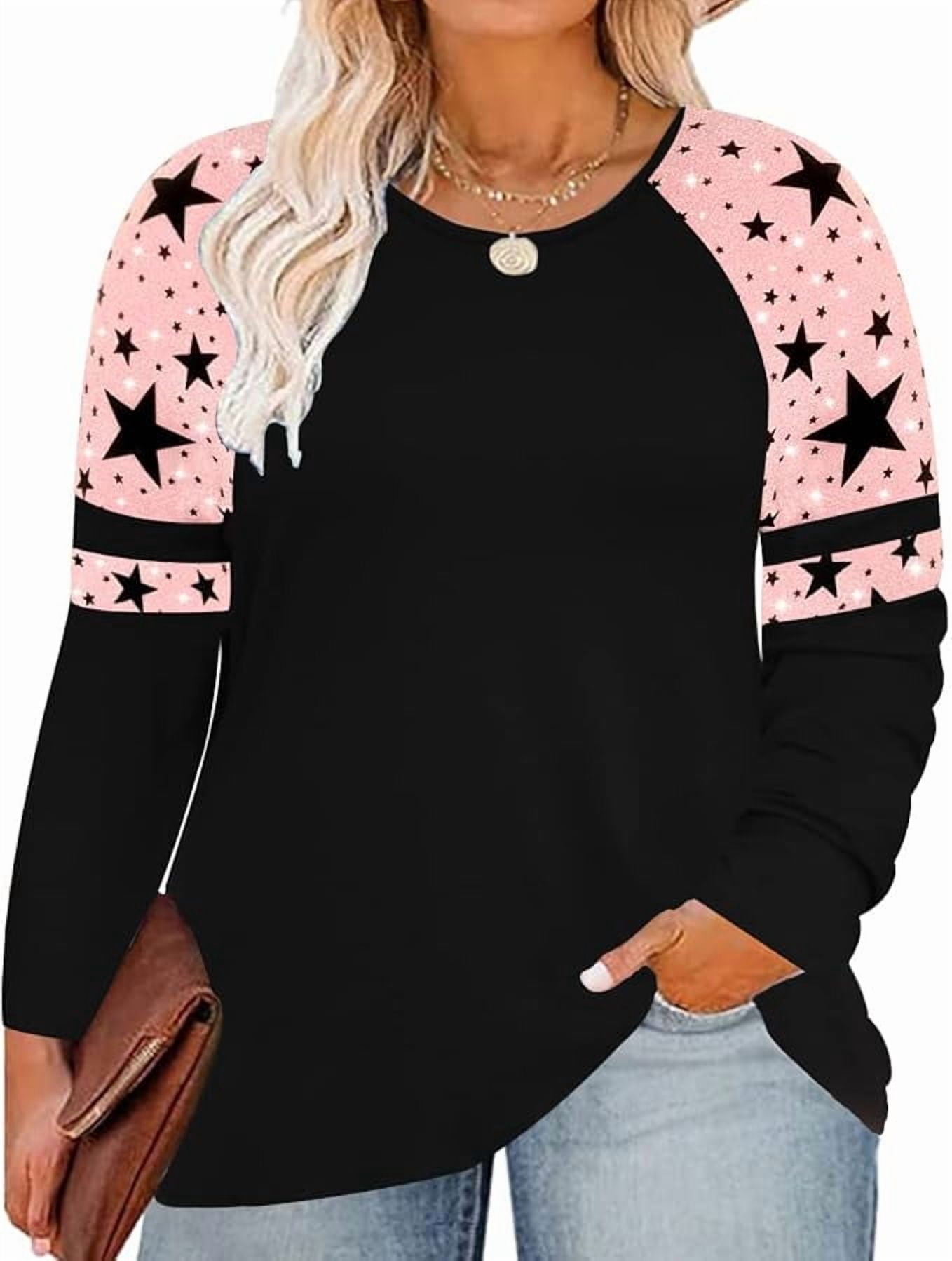TIYOMI Plus Size Tunics For Women 2X Black V Neck Striped Autumn Fall ...