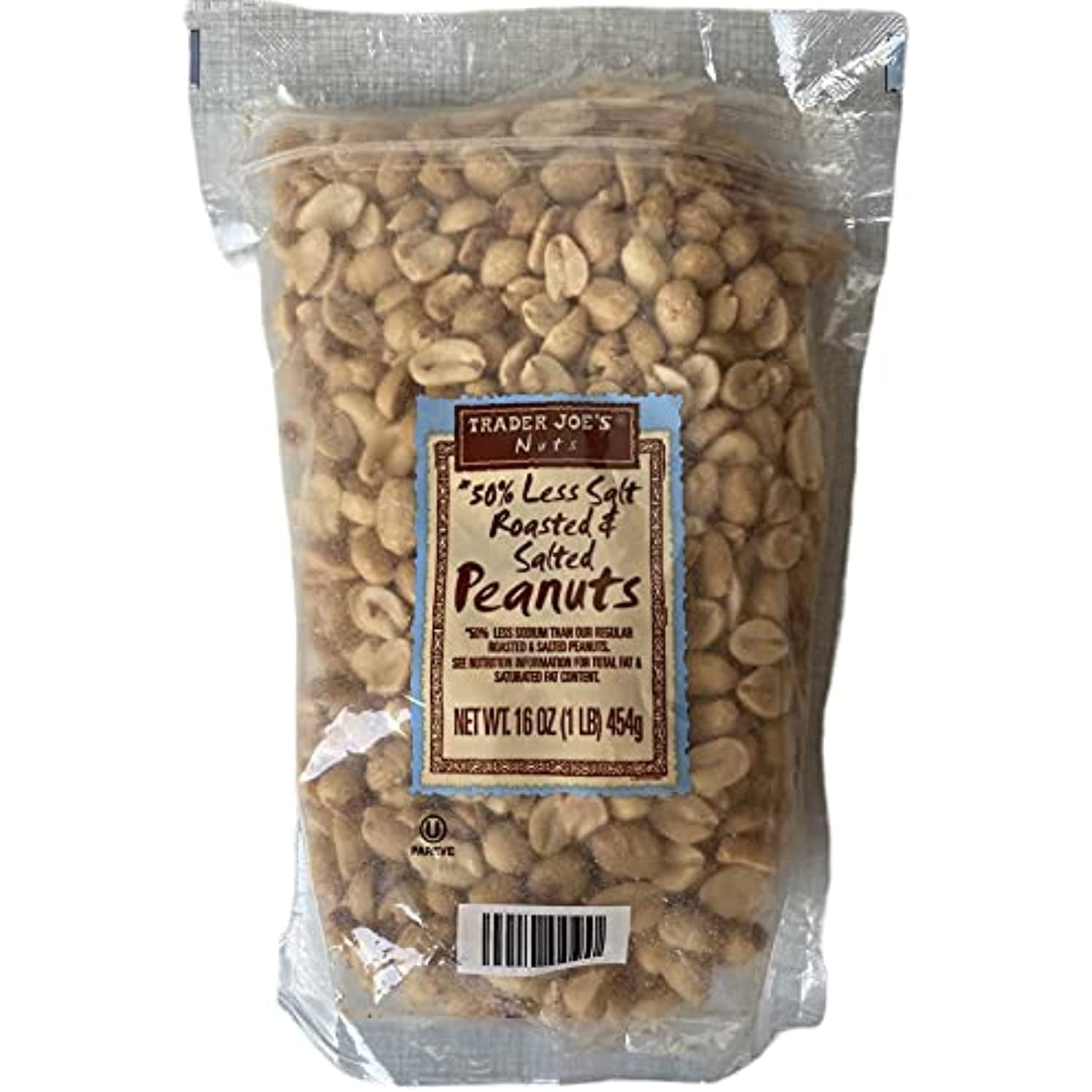 TJ 50% Less Salt Roasted And Salted Peanuts (Pack Of 1) - Walmart.com
