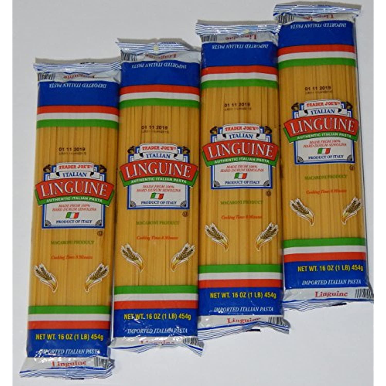 TJ Authentic Imported Italian Linguine Pasta, 1-Lb Bag (Pack Of 4 ...