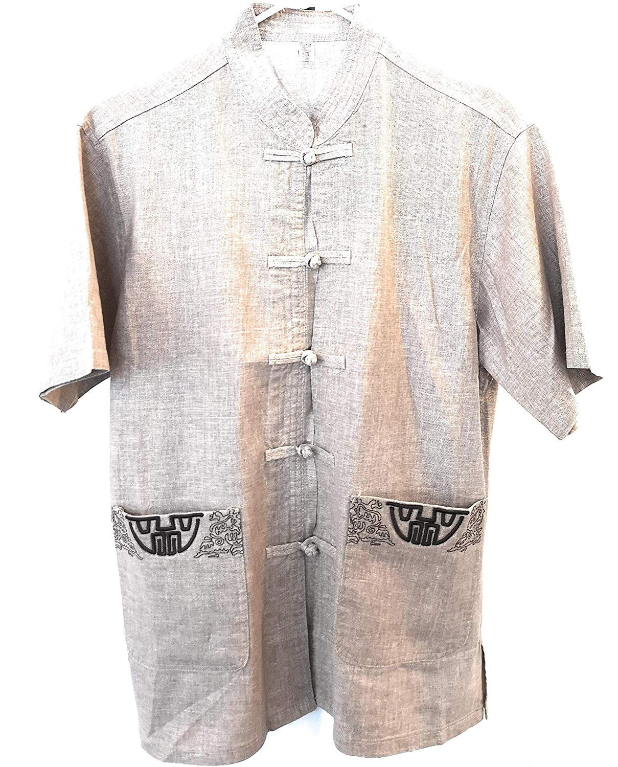 TJ Global Traditional Chinese Short Sleeves Tai Chi Kung Fu Mandarin ...