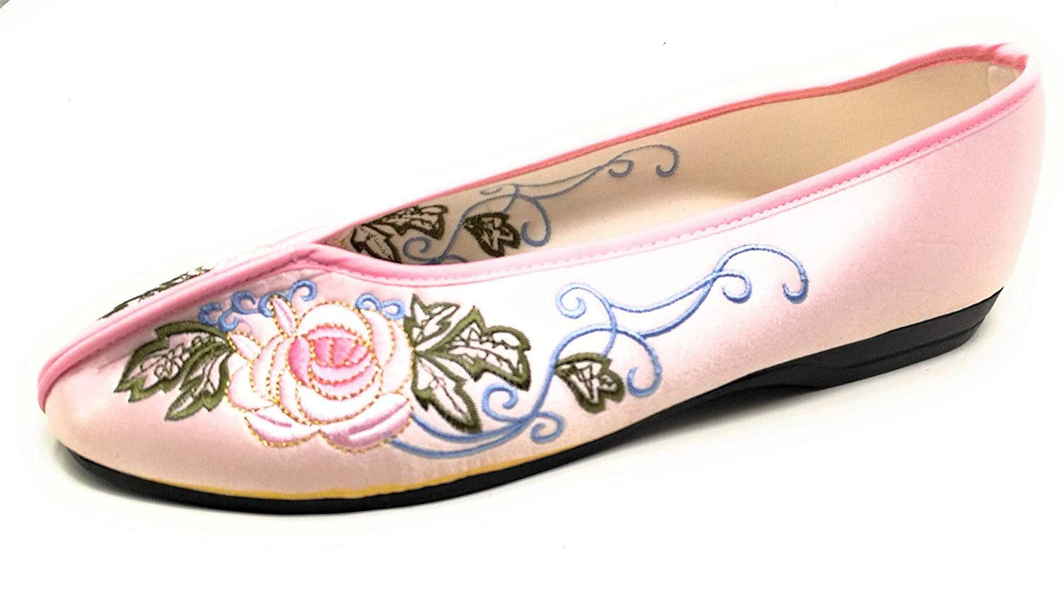 TJ Global Women's Traditional Chinese Flower Embroidery Flats - Totem ...
