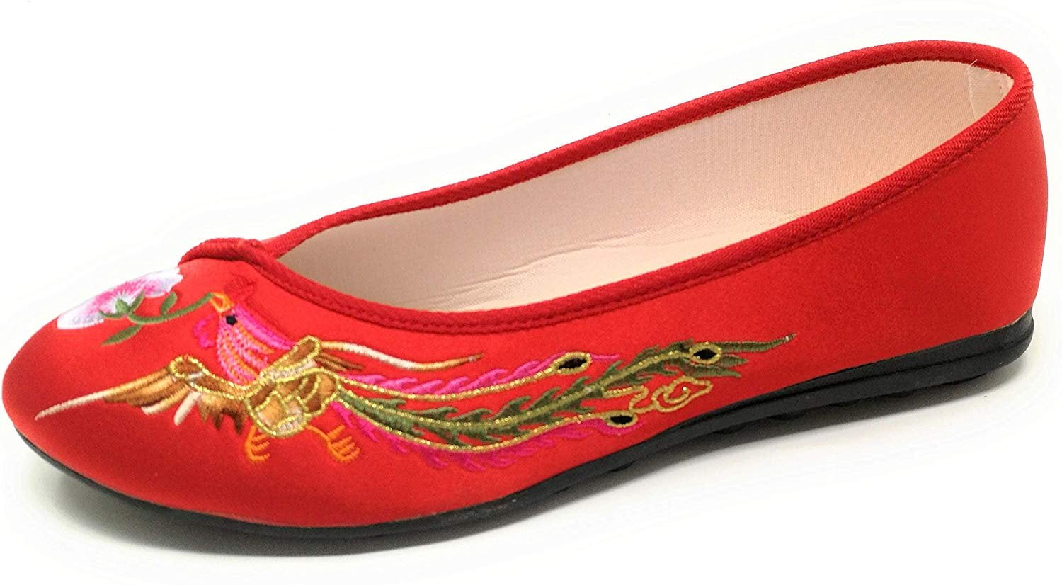 TJ Global Women's Traditional Chinese Phoenix and Flower Embroidery ...
