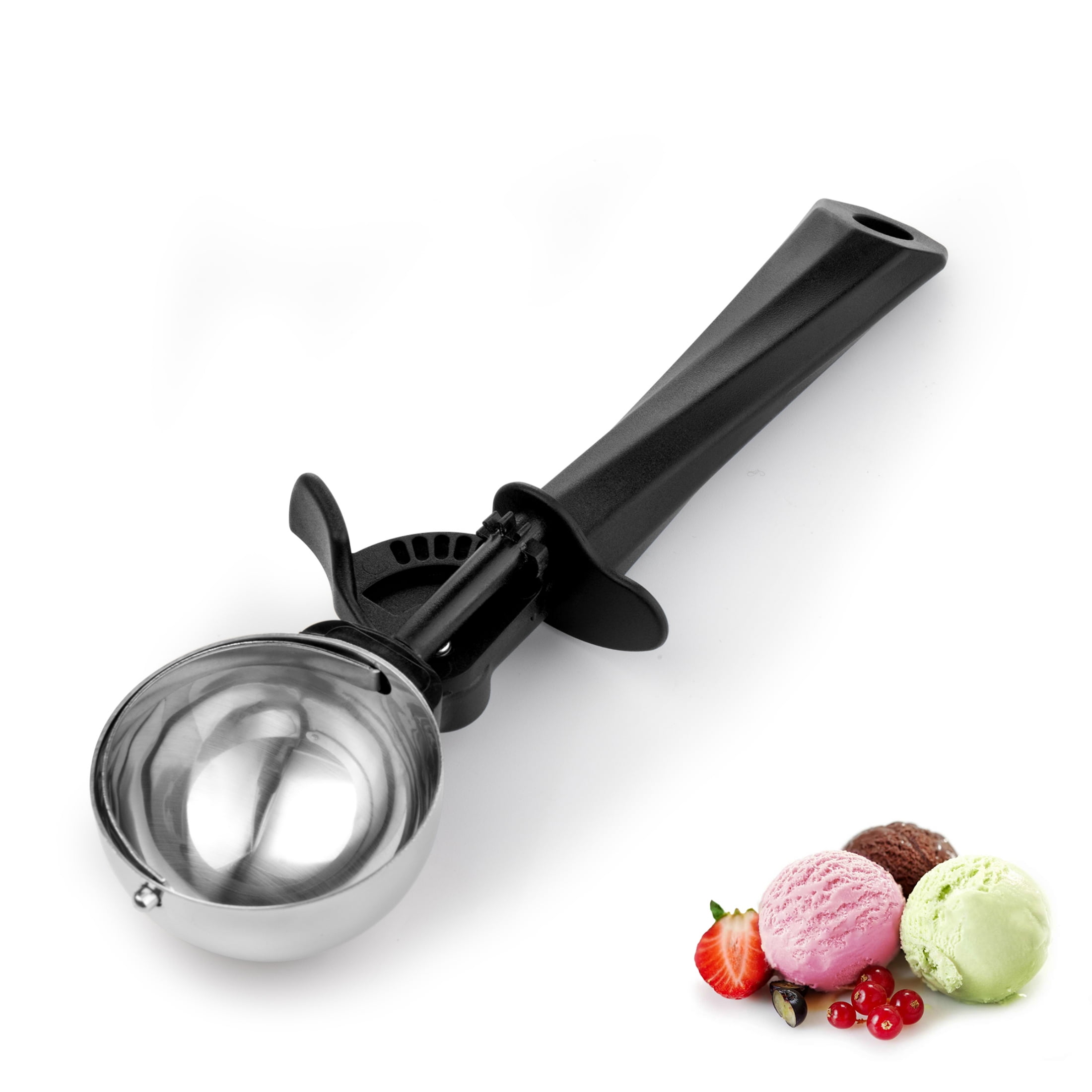 TJ POP Ice Cream Scoop with Trigger, 60mm Large Cookie Scoop for ...