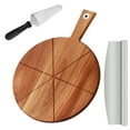 TJ POP Pizza Peel 12 Inch，Wood Pizza Board With Handle，Round Pizza ...
