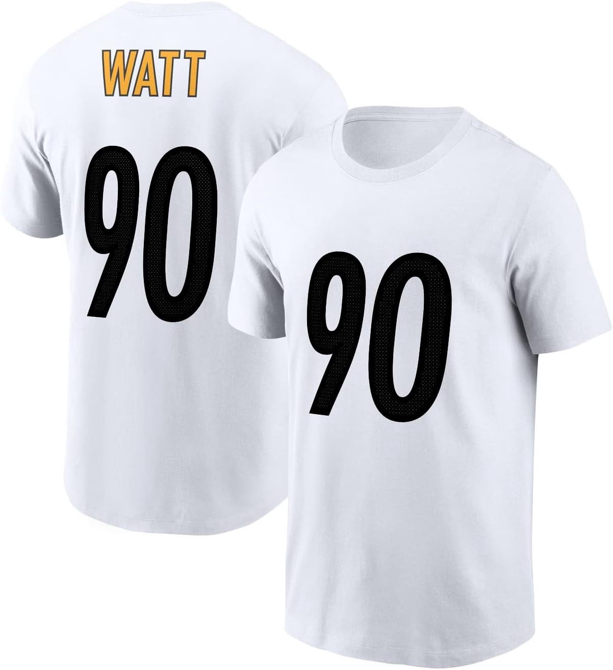 TJ Watt Football Shirt Jersey 100% Cotton #90 Pittsburgh - Walmart.com