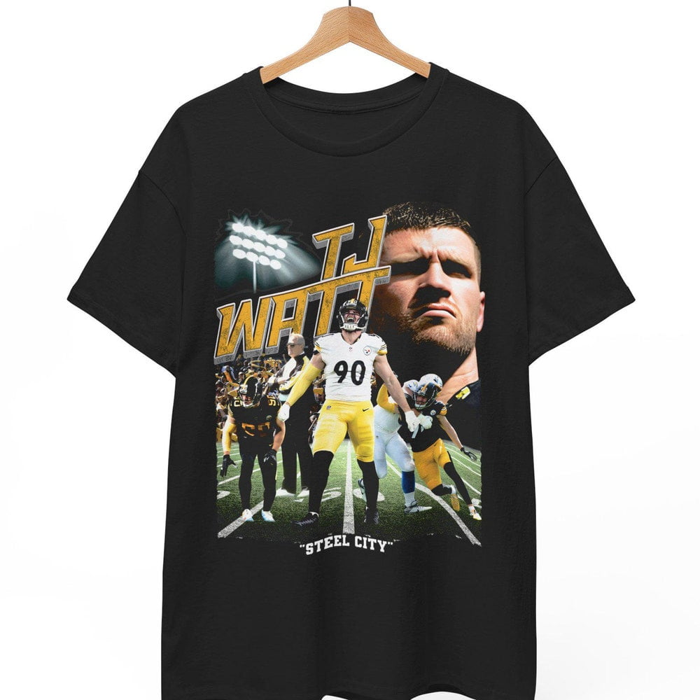 TJ Watt v1 Pittsburgh Ben Roethlisberger Terry Bradshaw Rod Woodson ...