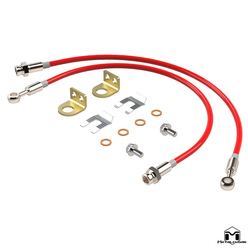 TJ/XJ Wrangler Replacement Brake Lines By Metalcloak, Front 24 ...
