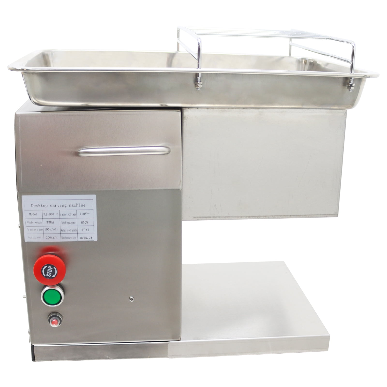 TJ90T-B Commercial Electric Meat Cutter with 3mm Stainless Steel Blade ...