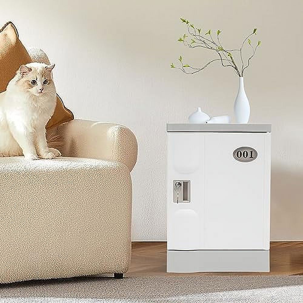 TJCGDTY 19" Locker Lockable Cabinet with Key Footlocker Nightstand for ...