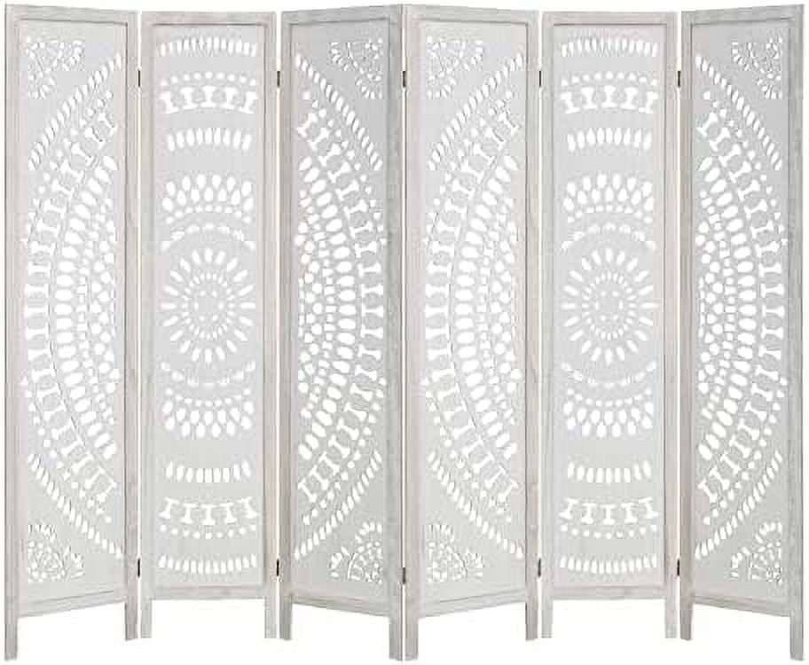 TJCGDTY 4 Panel Room Dividers Fully Assembled 5.6Ft Carved Room ...