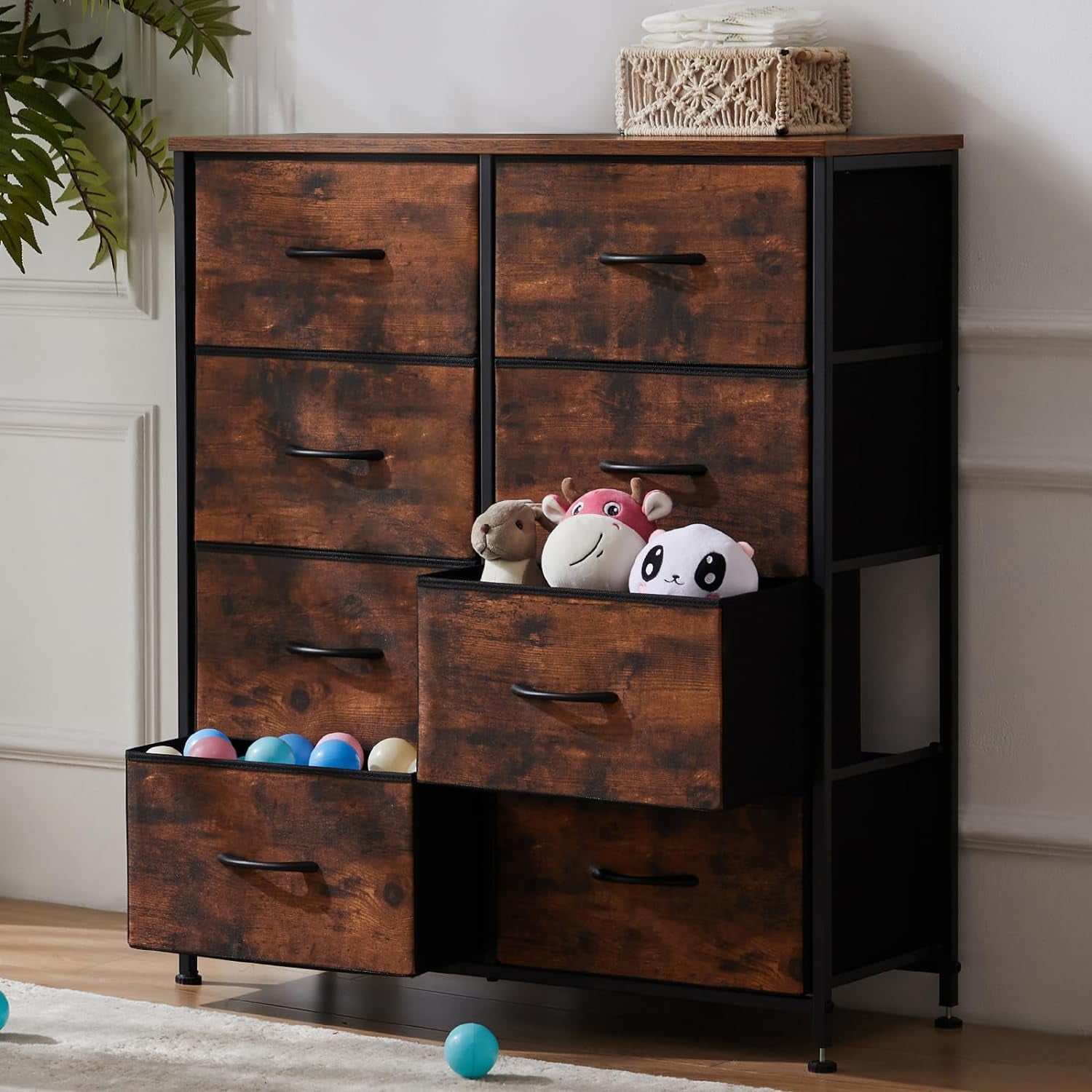 TJCGDTY Dresser for Bedroom Chest of Drawers Closet with 8 Drawers ...
