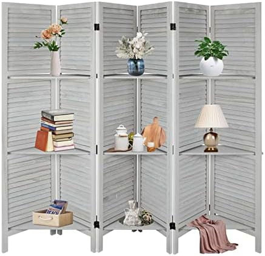 TJCGDTY Room Divider 4 Panel Rattan Room Divider Wall Room Dividers and ...