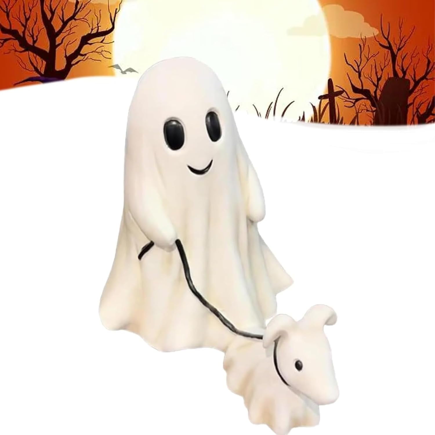 TJMaxx Ghost Walking Dog Statue, Spooky Ghost Dog Halloween Figurine ...