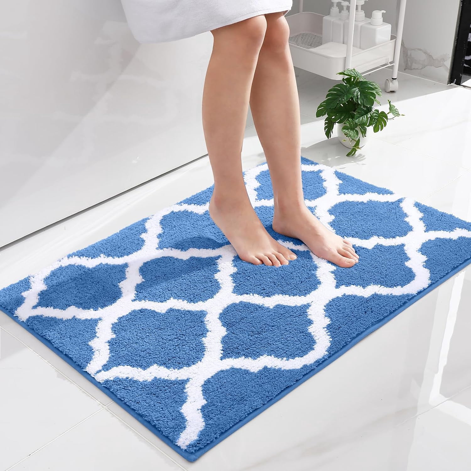 TJOUL Bathroom Rugs, Soft and Absorbent Microfiber Bath Rugs, Non-Slip ...