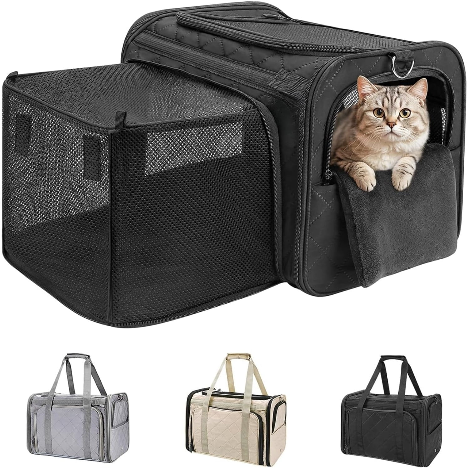 TJOUL Cat Carrier Soft for Small to Medium-Sized Cats,Up to 25 Lbs,TSA ...