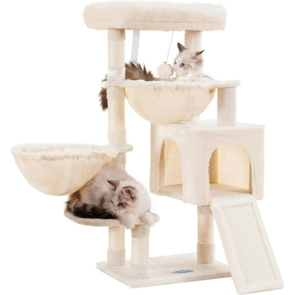 Cat Tree, Cat Tower for Indoor Cats, Cat House with Large Padded Bed ...