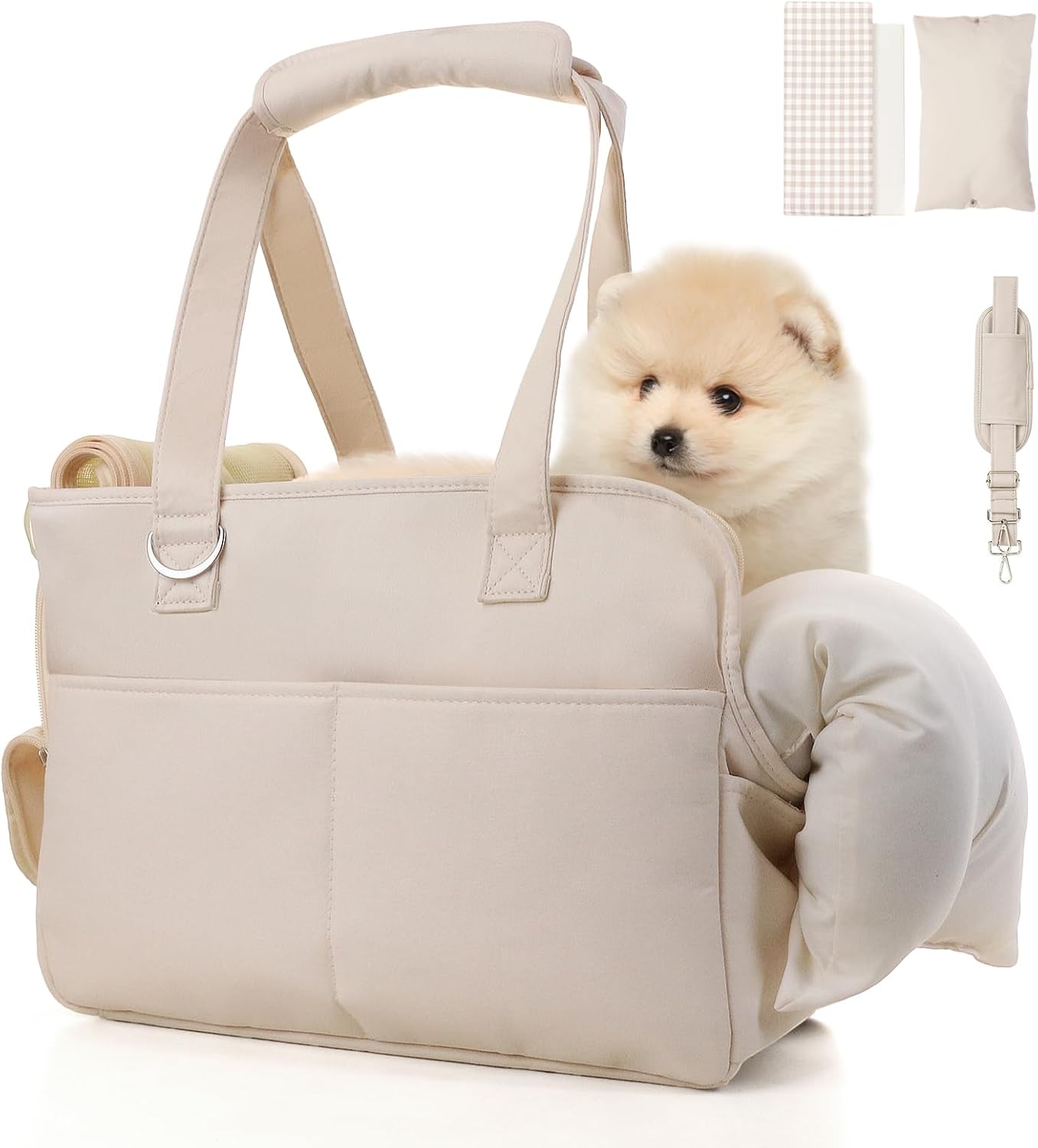 TJOUL Dog Carriers for Small Dogs, Soft Sided Folding Small Dog Carrier ...