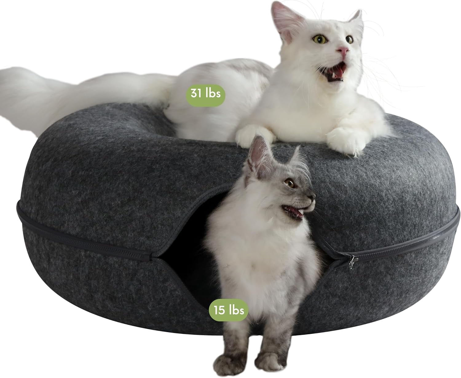 TJOUL Peekaboo Cat Cave for Multiple & Large Cats Up to 30-45 Lbs ...