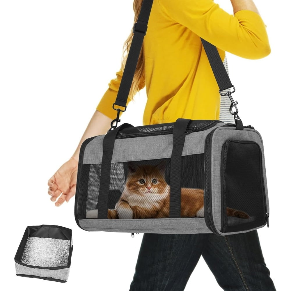 TJOUL TSA Pet Carrier Airline Approved for Small Cats and Puppy, Cat ...