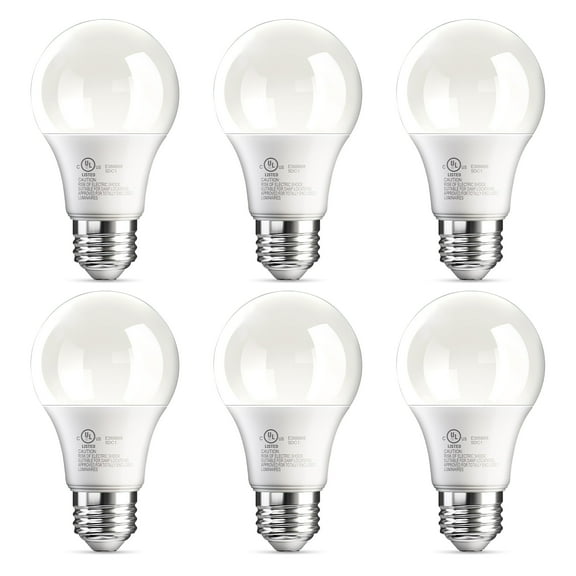 POWSDC-4 Pack LED Bulbs Daylight White 5000K, 100 Watt Equivalent A19 ...