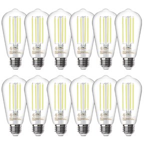 LEDVANCE Sylvania LED Vintage Filament G30 Globe Light Bulb, 60W = 6.5W ...
