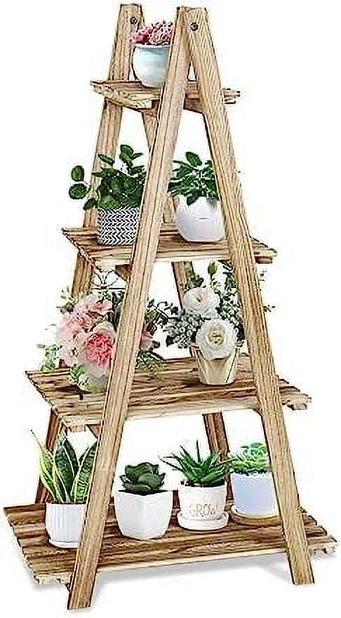 TJRUOPG 5 Tier Ladder Living Room Ladder Bookshelf Home Office Display ...