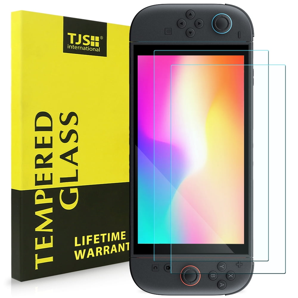 TJS 2 Pack Tempered Glass Screen Protector, 0.3mm Thin, Anti-Scratch ...