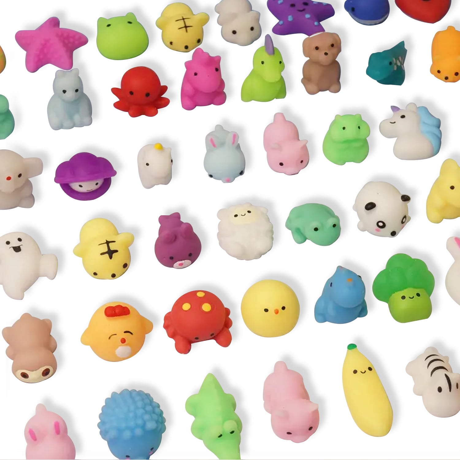 TJS 20 Pcs Mochi Squishy Toys, Mini Kawaii Squishies Fidget Random ...