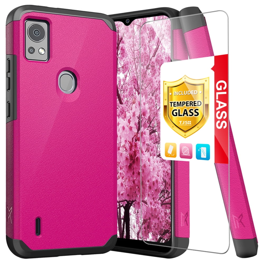 TJS for Cricket Icon 5 / AT&T Motivate 4 Phone Case, with Tempered ...