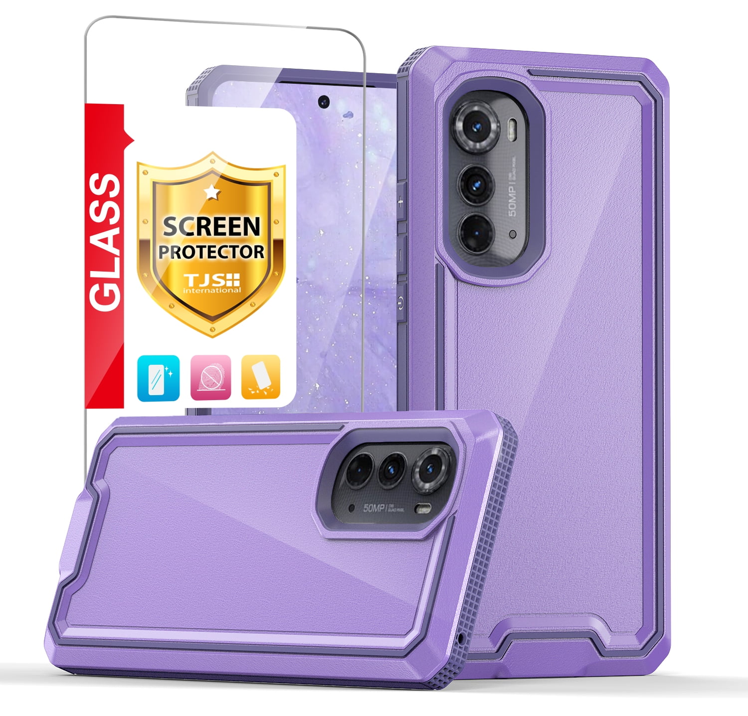 TJS Motorola Edge 2022 Phone Case, Anti-Slip, Dual Layer, Drop ...